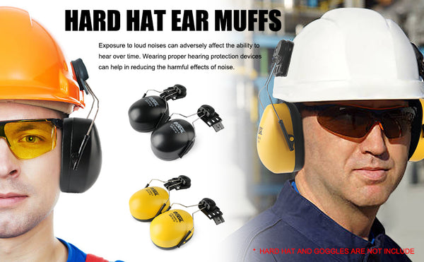 GREEN DEVIL Safety Helmet Mounted Ear Muffs Helmet Attachment Yellow E